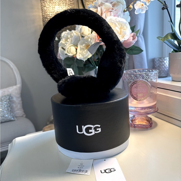 UGG | Accessories | Ugg Faux Fur Ear Muffs One Size Black | Poshmark